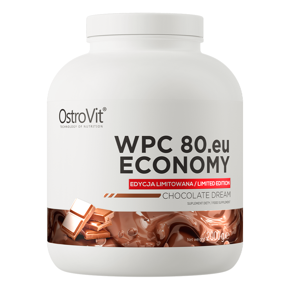 Białko czekoladowe WPC80.eu ECONOMY 2 kg | OstroVit