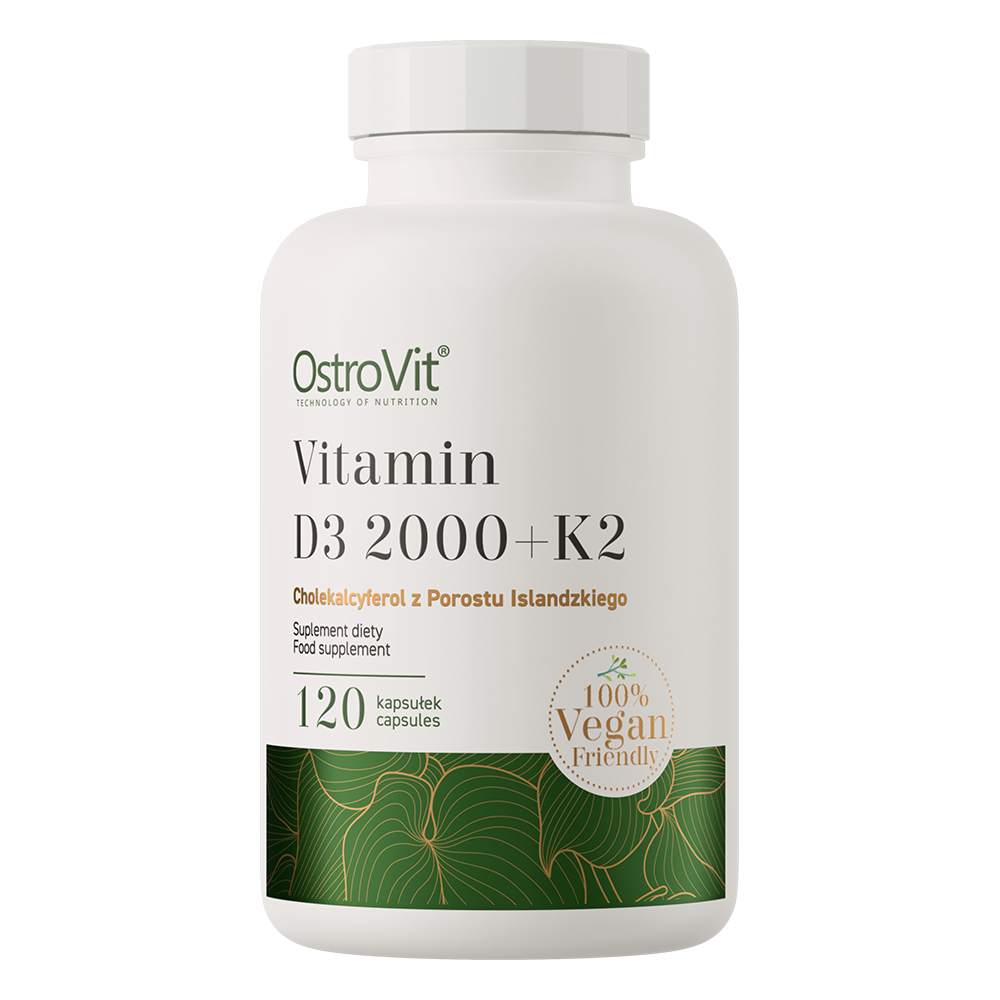 OstroVit Vitamin D3 2000 IU + K2 VEGE 120 capsules - 4,76 EUR ...