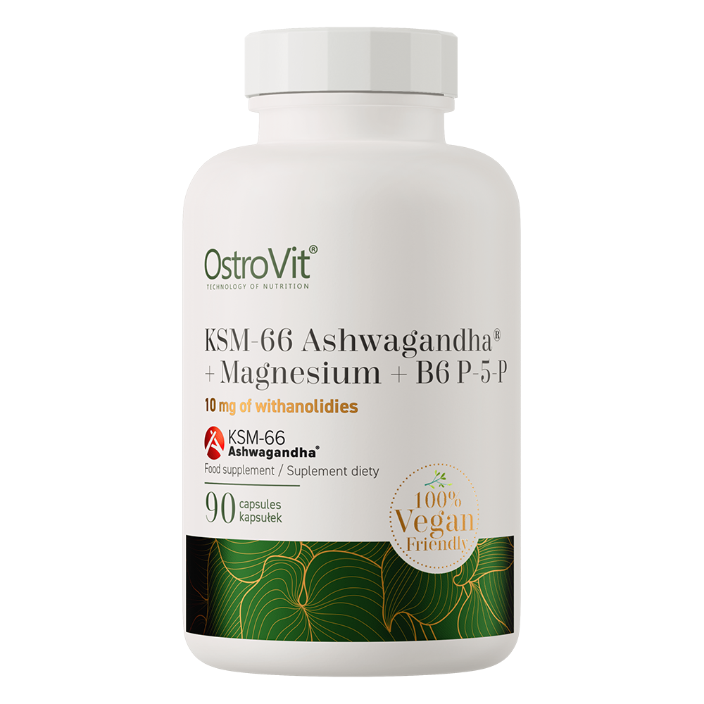 OstroVit KSM-66 Ashwagandha® + Magnesium + B6 P-5-P VEGE 90 capsules ...