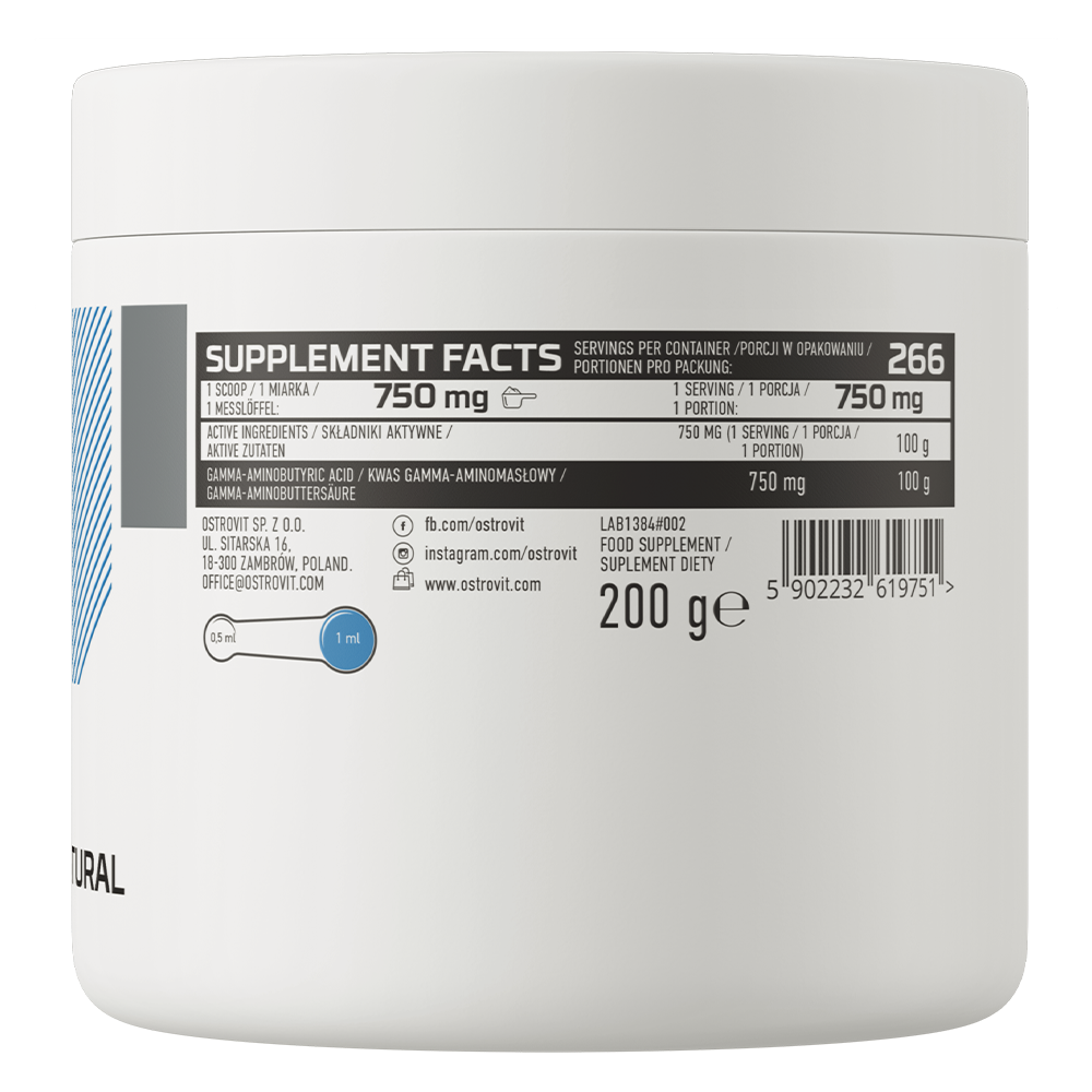 OstroVit GABA 200 g naturalny Sklep Swanson